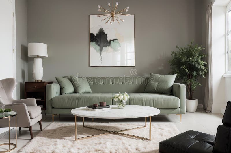 Showcasing Interior Design in Style Ethereal Echoes Stock Illustration ...