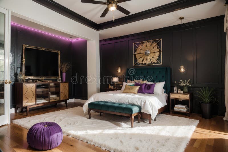 Showcasing Interior Design in Style Funky Fresh Stock Illustration ...