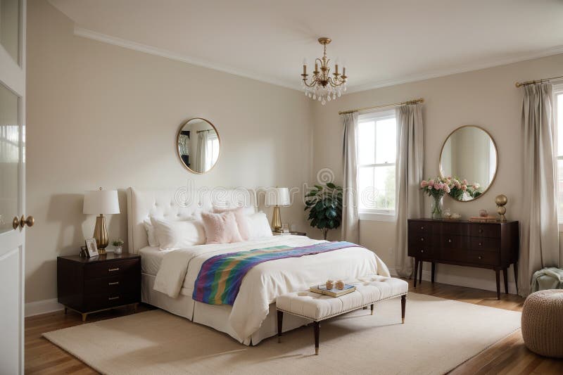 Showcasing Interior Design in Style Funky Fresh Stock Illustration ...