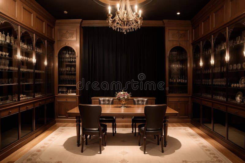 Showcasing Interior Design in Style Gothic Glory Stock Illustration ...