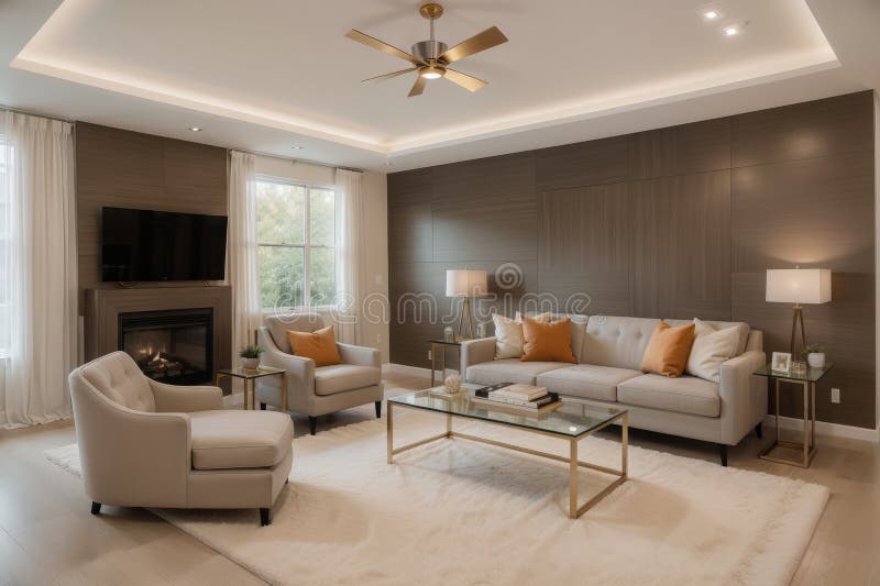 Showcasing Interior Design in Style Graceful Grains Stock Illustration ...