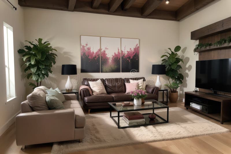 Showcasing Interior Design in Style Heavenly Habitat Stock Illustration ...