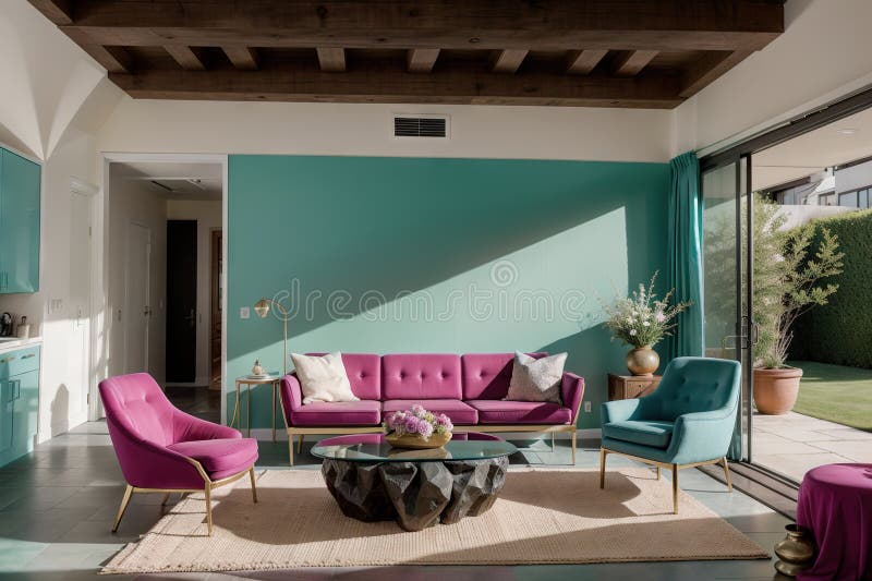 Showcasing Interior Design in Style Lavish Layers Stock Illustration ...