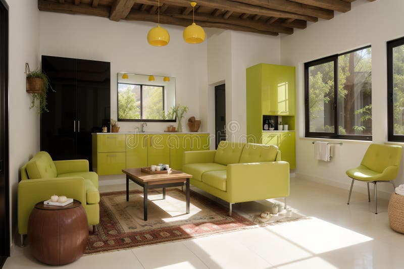 Showcasing Interior Design in Style Modish Module Stock Illustration ...