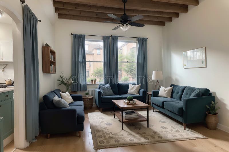 Showcasing Interior Design in Style Quaint Quarters Stock Illustration ...