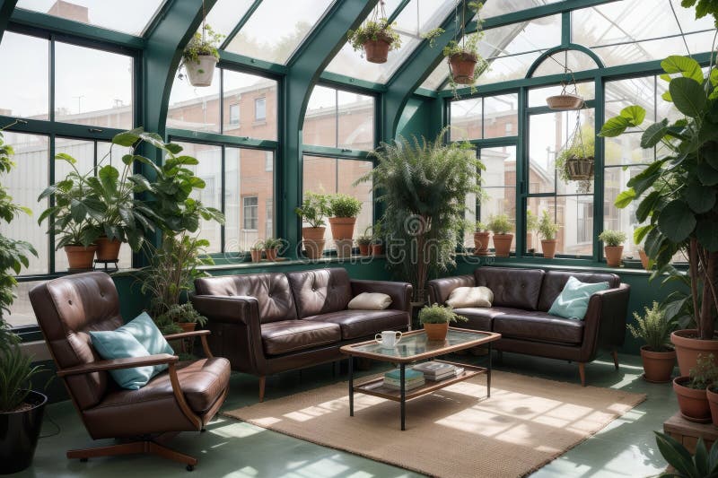 Showcasing Interior Design in Style Retro Revival Stock Illustration ...