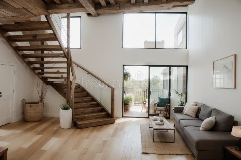 Showcasing Interior Design in Style Rustic Radiance Stock Illustration ...