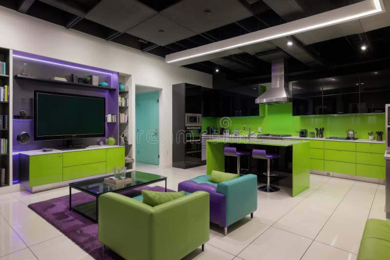 Showcasing Interior Design in Style Spatial Splendor Stock Illustration ...