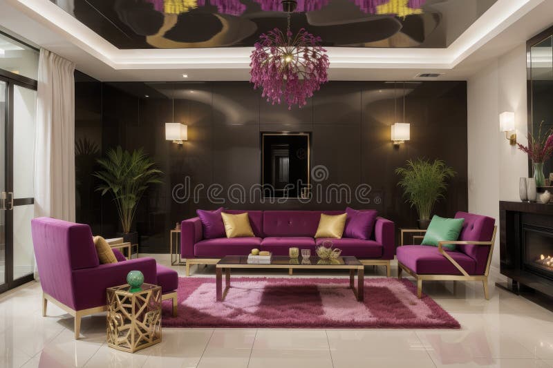Showcasing Interior Design in Style Spatial Splendor Stock Illustration ...