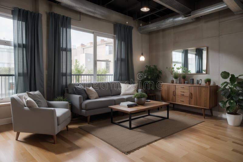 Showcasing Interior Design in Style Spatial Splendor Stock Illustration ...