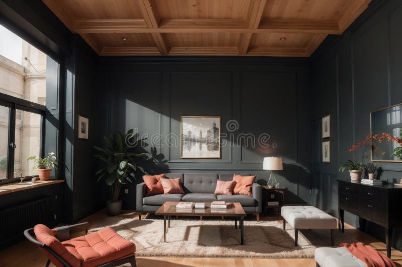 Showcasing Interior Design in Style Spatial Splendor Stock Illustration ...