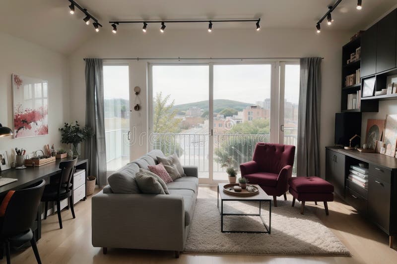 Showcasing Interior Design in Style Spatial Splendor Stock Illustration ...