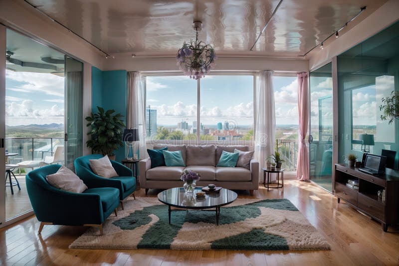 Showcasing Interior Design in Style Spatial Splendor Stock Illustration ...