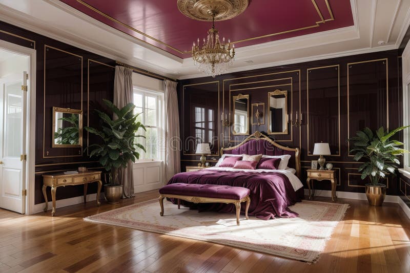 Showcasing Interior Design in Style Sumptuous Serenity Stock ...