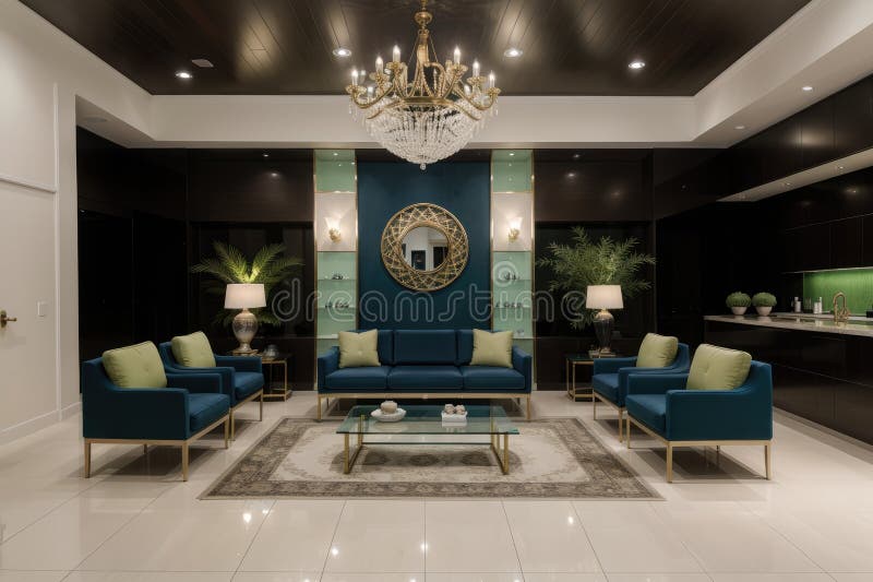 Showcasing Interior Design in Style Timeless Tranquility Stock ...