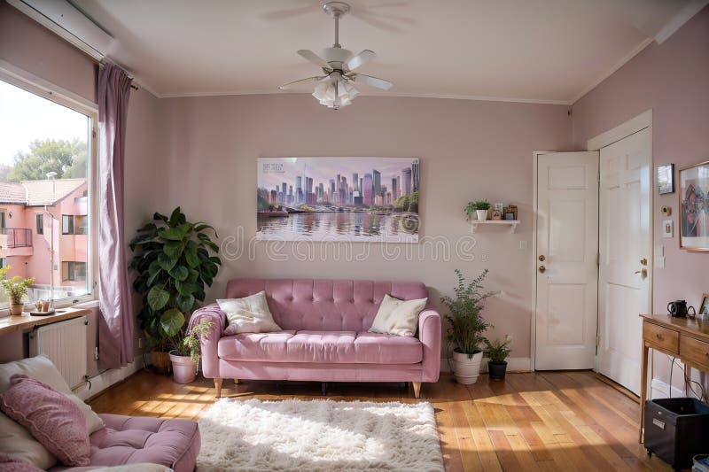 Showcasing Interior Design in Style Upcycled Utopia Stock Illustration ...