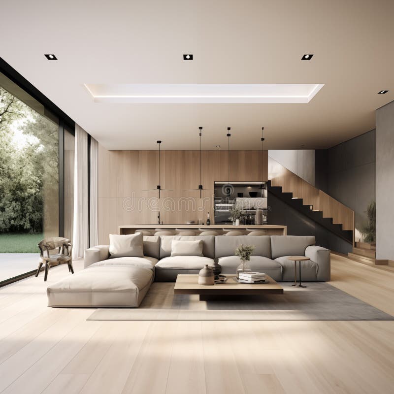 Showcasing the Interior of a Modern Home with a Minimalist and ...