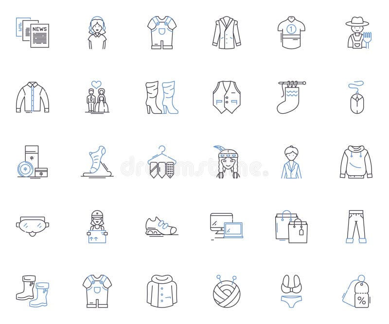 Showcasing Line Icons Collection. Exhibit, Display, Highlight ...
