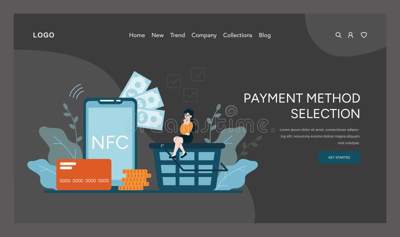 Showcasing Options between Card, Cashless Transactions, and Cash ...