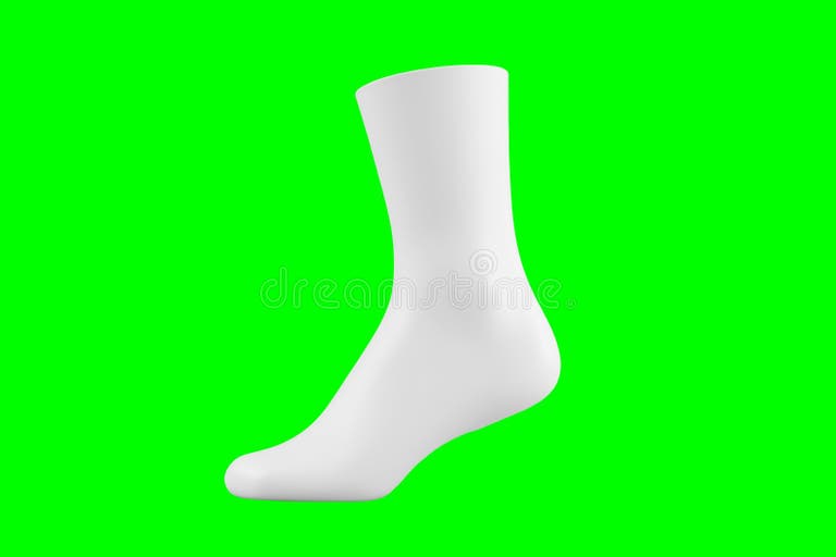 Solid White Socks Product Photography on Clean Background - Close-up View Stock Image - Image of ...