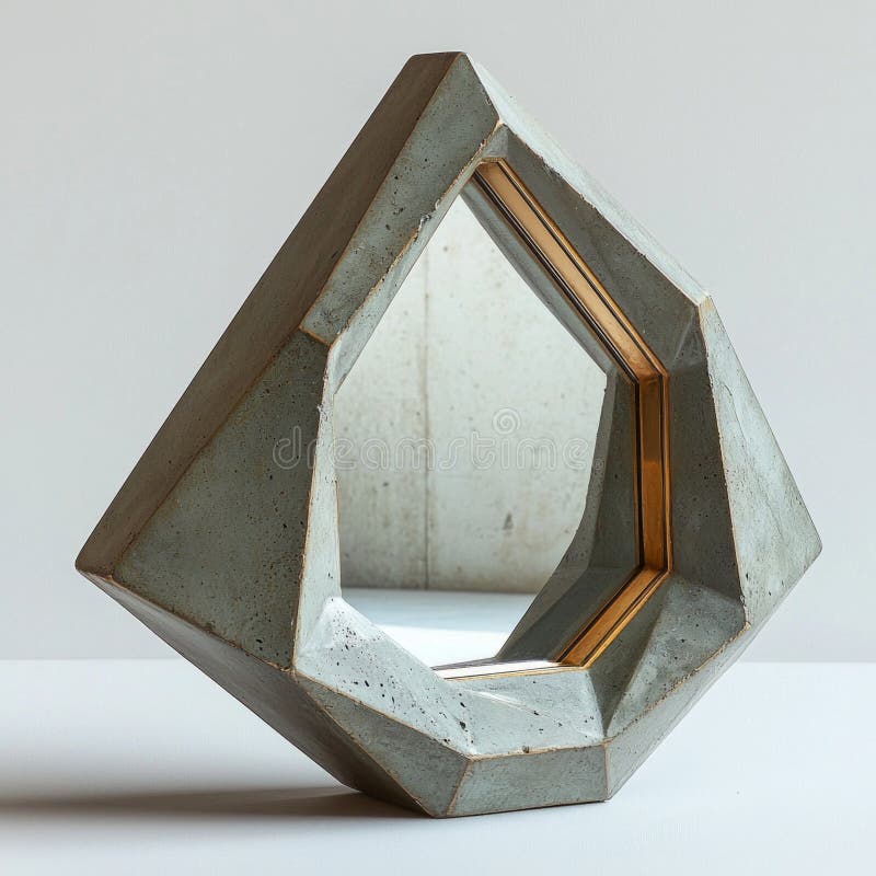 Showcasing Striking Geometric Mirror Featuring Bold Shapes and Clean ...