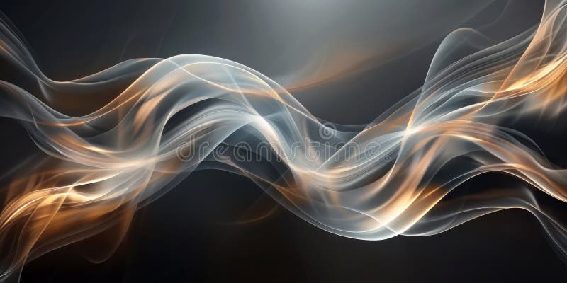 Showcasing Stylish Abstract Waves with Golden Highlights for a ...