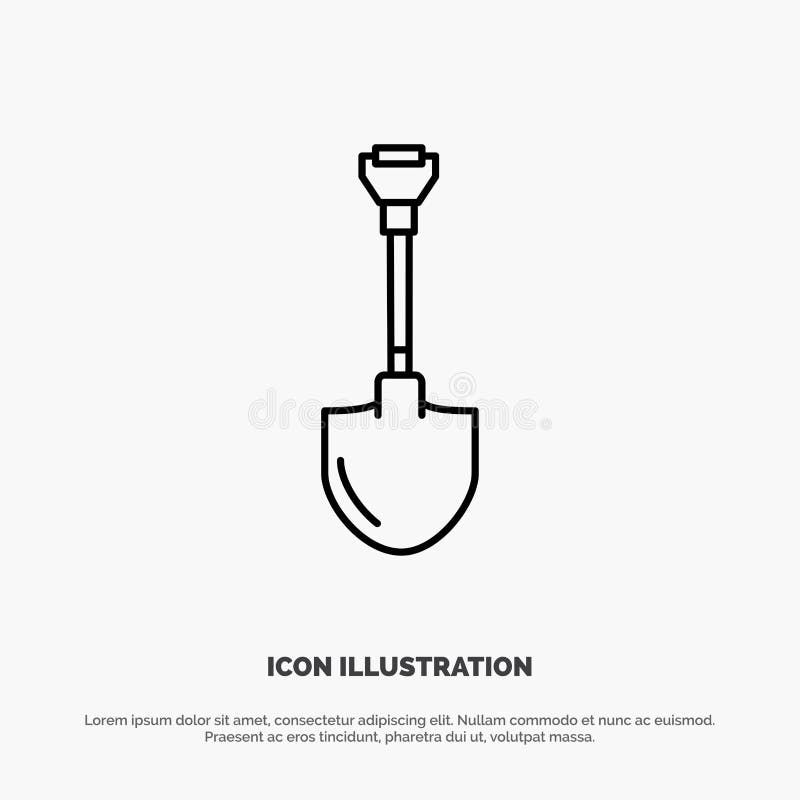 Shovel tool icon stock vector. Illustration of maintenance - 80624102