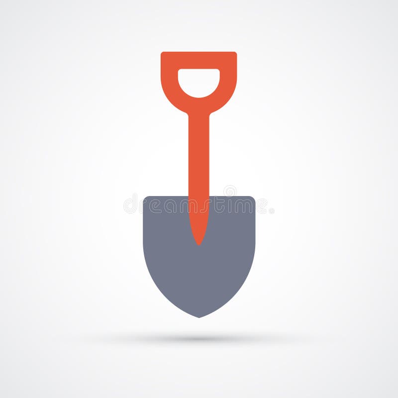 Colored Showel Trendy Symbol. Vector Illustration Stock Illustration ...