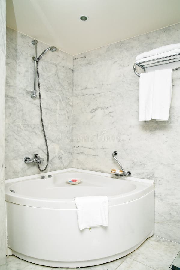 Running shower stock image. Image of shower, empty, inside - 7380721