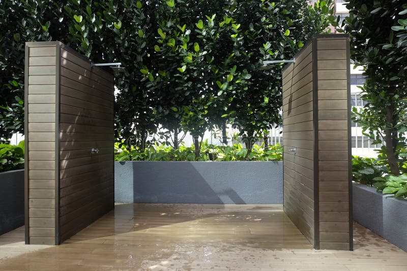 Shower Area Near the Pool before Entering Swimming Pool Stock Photo ...