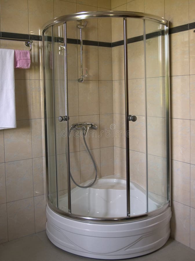 Shower and bath tub stock photo. Image of estate, modern - 28259674