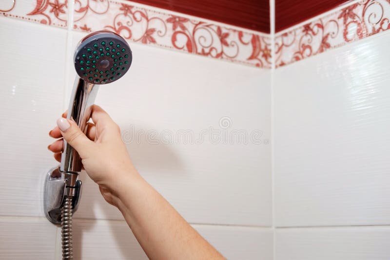 Shower in bathroom stock photo. Image of clean, droplet - 142033194