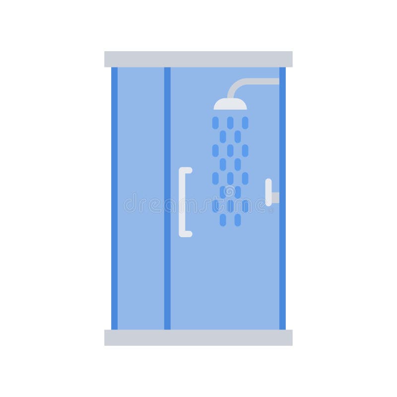 Shower Cabin Icon. Home Shower Stall Stock Vector - Illustration of ...