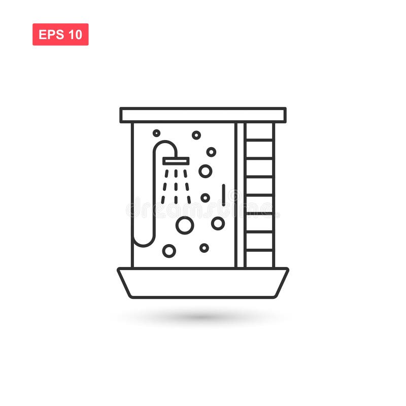 Shower Cabin Icon Vector Isolated 9 Stock Vector - Illustration of ...