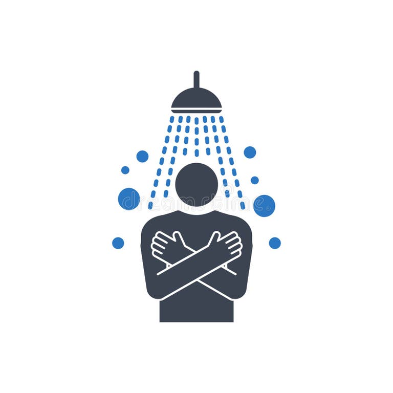 Shower Cold Icon stock vector. Illustration of cold - 372766718