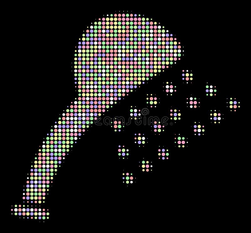 Shower Halftone Composition of Dots Stock Vector - Illustration of ...