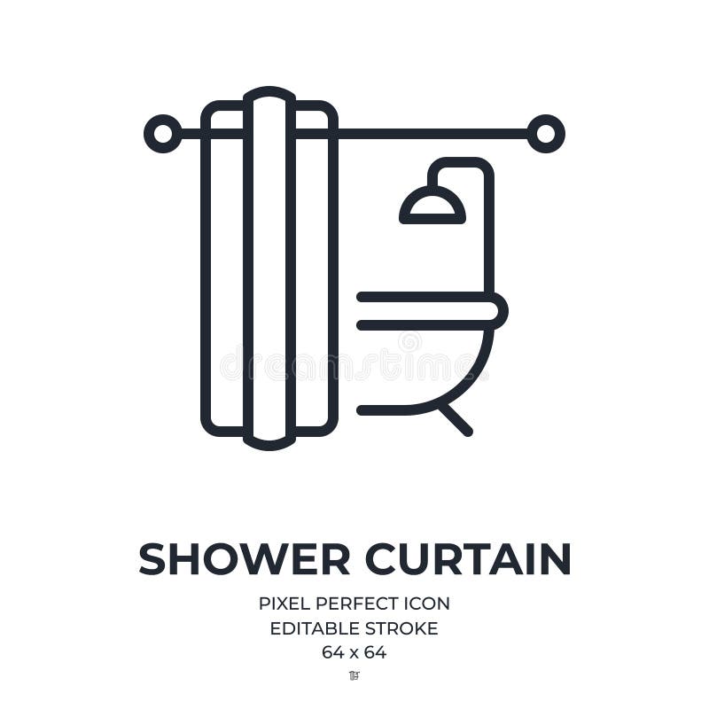 White Shower Curtain Stock Illustrations 2 996 White Shower Curtain