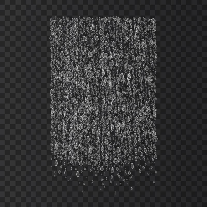 Shower with Drops and Bubbles Isolated on Transparent Background Stock ...