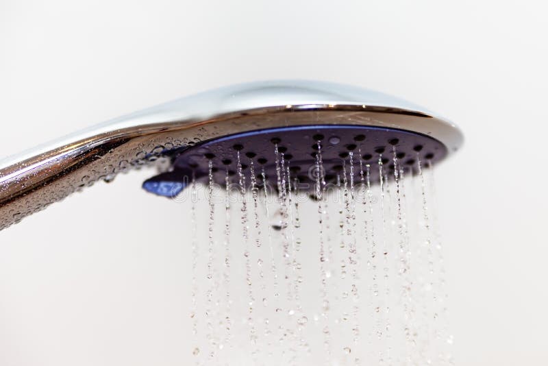 Shower with flowing water stock photo. Image of sanitary - 187482446
