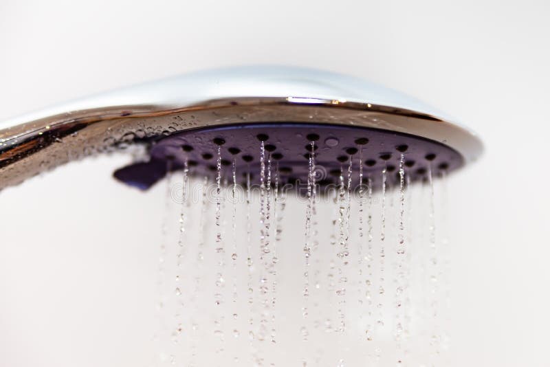 Shower with flowing water stock image. Image of spray - 187482449