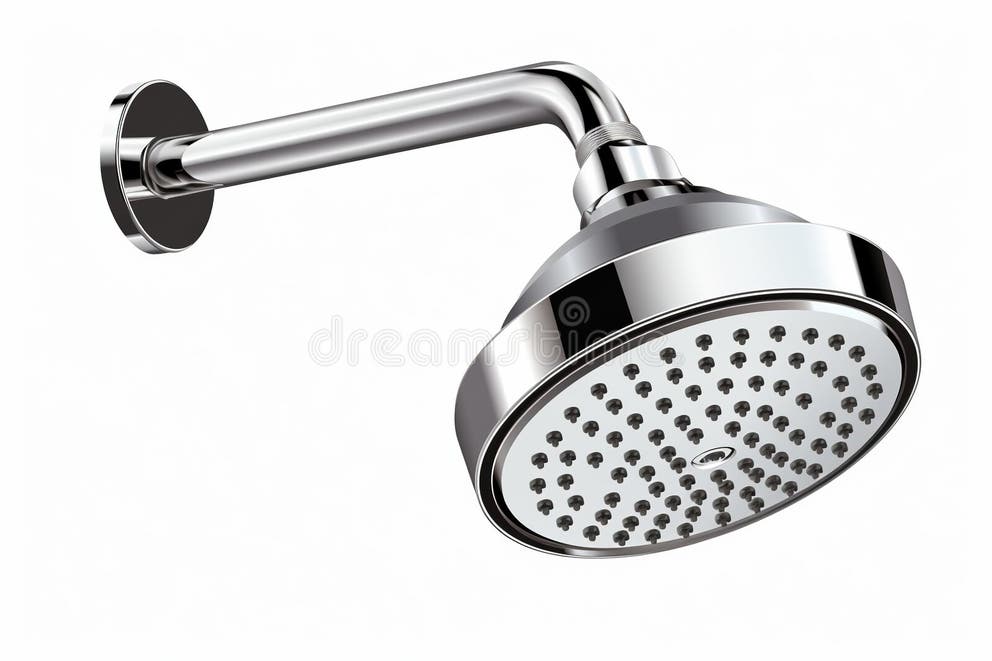 Shower Head Assembly Isolated on White Background. Generative AI Stock ...