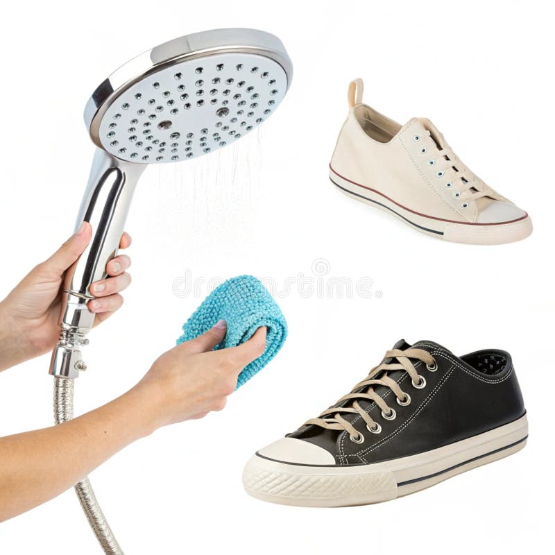 Shower Head Hand Shoe Head Isolated on Transparent Background Stock ...