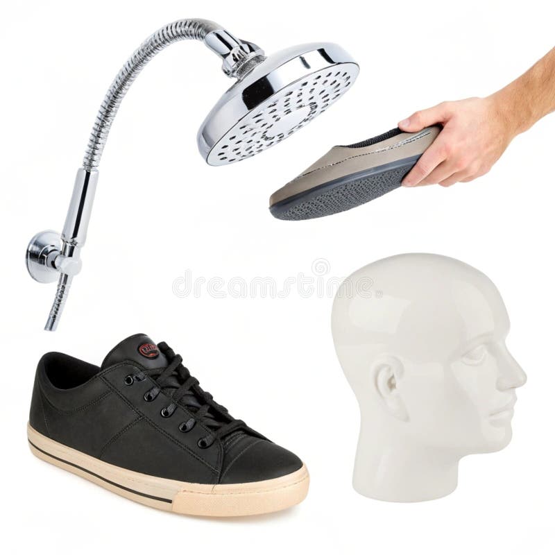 Shower Head Hand Shoe Head Isolated on Transparent Background Stock ...