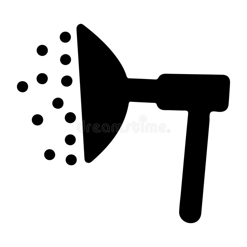 Shower Head Icon Silhouette Vector Stock Vector - Illustration of ...