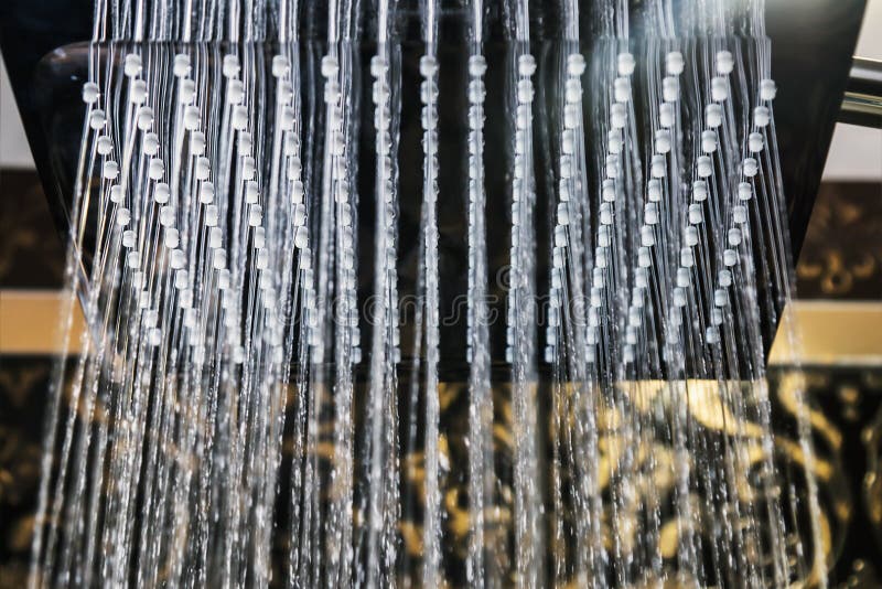 Shower Head with Rain Spout Stock Image - Image of falling, flow: 107416449