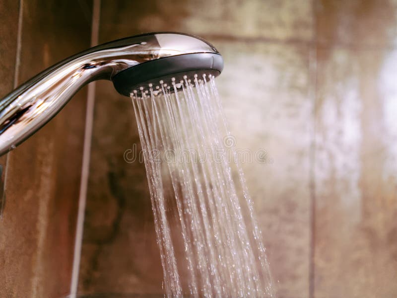 Shower Head And Running Water Stock Image Image Of Room Locker 131517199