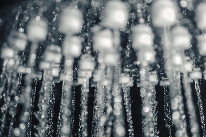Shower Head with Running Water Closeup Stock Photo - Image of hotel ...