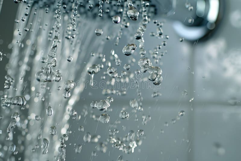 A Shower Head is Spraying Water in a Shower Stock Image - Image of ...