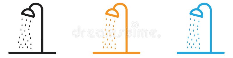 Shower Head Vector Logo Set Collection for Web App Ui Stock Vector ...
