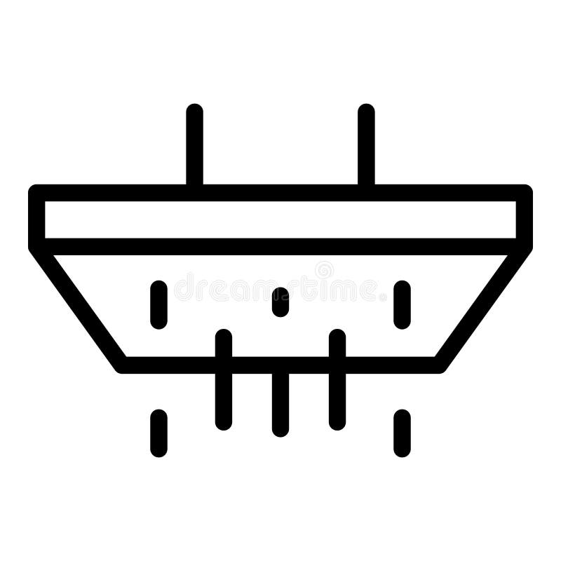 Shower Head Washing Icon, Outline Style Stock Vector - Illustration of ...
